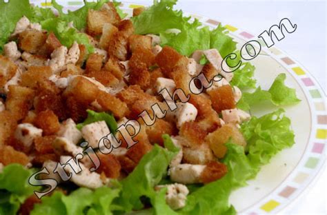 Салат «Цезарь на перепелиных яйцах