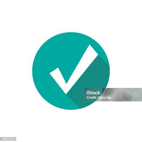 檢查標記有效的密封圖示藍色圓圈中的白色瘋狂滴答聲平面確定貼紙圖示隔離在白色上接受向量圖形及更多信用卡圖片 信用卡 做好 剔格 Istock