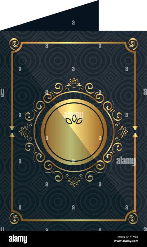 Elegant Circular Golden Frame Stock Vector Image Art Alamy
