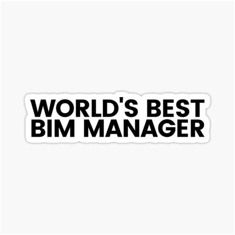Worlds Best Bim Manager Sticker By Laukgr Redbubble