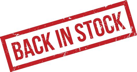 Back In Stock Rubber Stamp Red Back In Stock Rubber Grunge Stamp Seal Vector Illustration