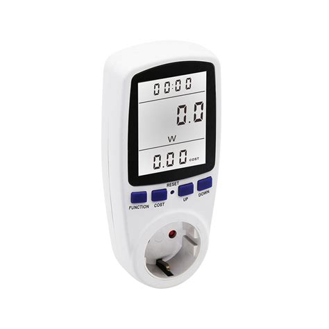 Eu Plug Digital Power Meter Socket 230v 16a Energy Consumption Electri