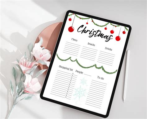 Digital Christmas Planner Printable Christmas Planner Etsy