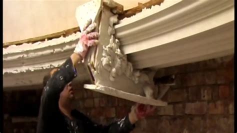 Plaster Work Cornice Making By Running In Situ YouTube