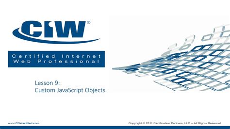 Pdf Lesson 9 Custom Javascript Objects · Lesson 9 Custom Javascript