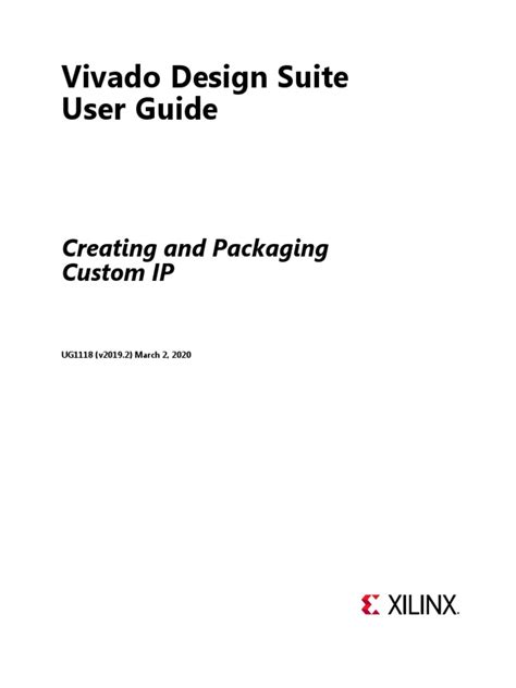Ug1118 Vivado Creating Packaging Custom Ip Pdf Hardware Description