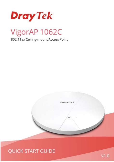 User Manual Draytek Vigorap C English Pages