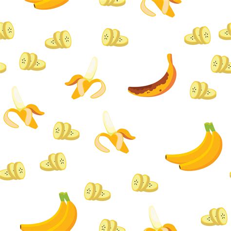 Banana Friut Icon Vector Seamless Pattern 10150318 Vector Art At Vecteezy