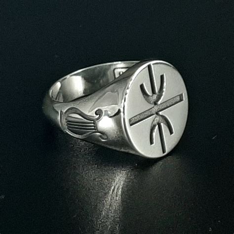 Delphic Epsilon Sterling Silver Ring Greek Apollo Symbol True Light Sign Etsy