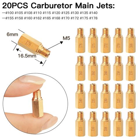 Nibbi Carburetor Jet Kit 30 Pcs Carburetor Jet Kit For Motorcycle