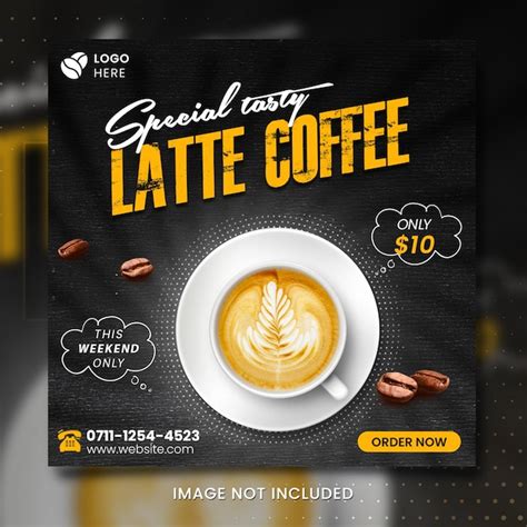 Premium Psd Coffee Social Media Design