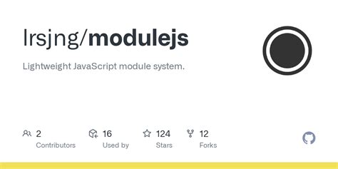 Github Lrsjngmodulejs Lightweight Javascript Module System