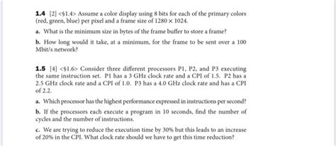 14 2 Assume A Color Display Using 8 Bits