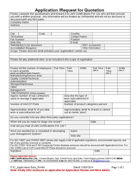 F 02 Application Form Rev04 1st Pdf