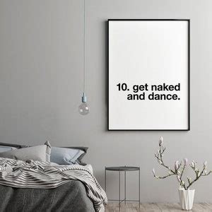 Get Naked And Dance Funny Quote 10th Commandment Typographic Poster