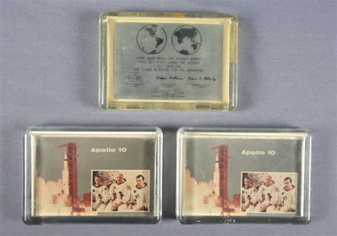 At Auction 3 Vintage Ibm Manned Flight Awareness Lucites