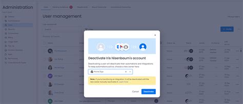 Automate The Process Of Deactivating Users Feature Requests Api And Apps Framework Monday