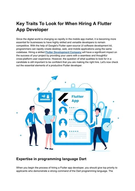 Ppt Key Traits To Look For When Hiring A Flutter App Developer
