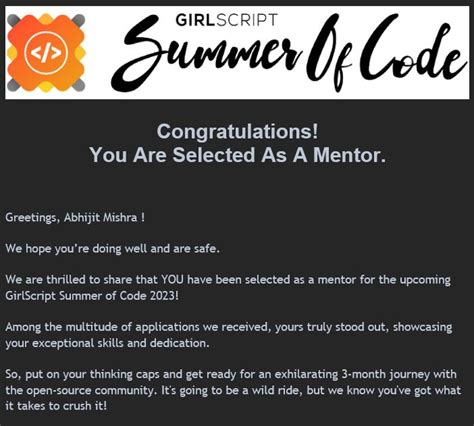 Abhijit Mishra On Linkedin Girlscriptsummerofcode Opensource