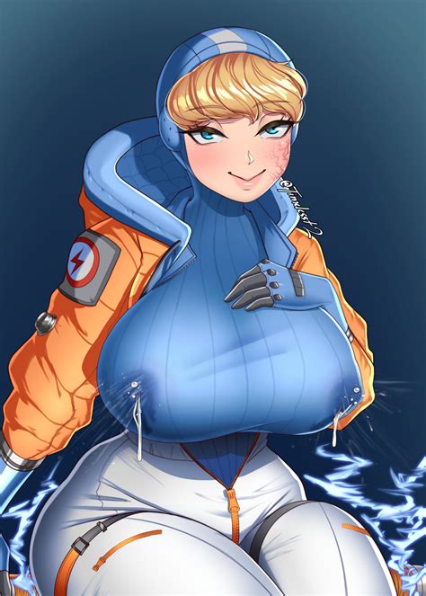 Rule 34 1girls Apex Legends Big Breasts Blonde Hair Blue Eyes Blush Bodysuit Breasts Eye