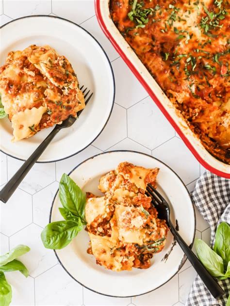 Easy Ravioli Lasagna Recipe Lenas Kitchen