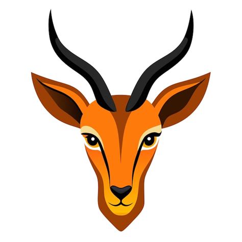 Antelope Head Vector On White Background Premium Ai Generated Vector