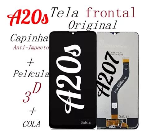 Tela Frontal A20s Original A207 Capinha película 3d cola Frete grátis