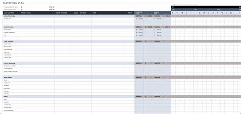 46 Marketing Plan Excel Template Free Download Heritagechristiancollege