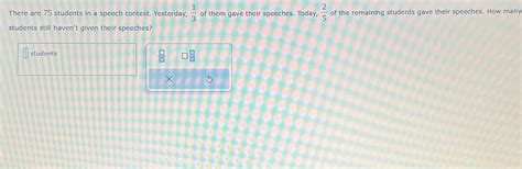 Solved There Are 75 Students In A Speech Contest Chegg