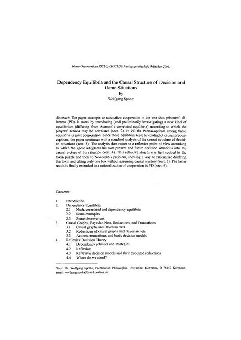 pdf dependency equilibria and the causal structure of … · dependency