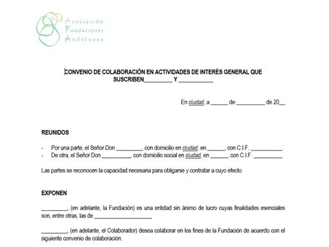 Modelo De Convenio De Colaboración Guía Para Empresas Españolas