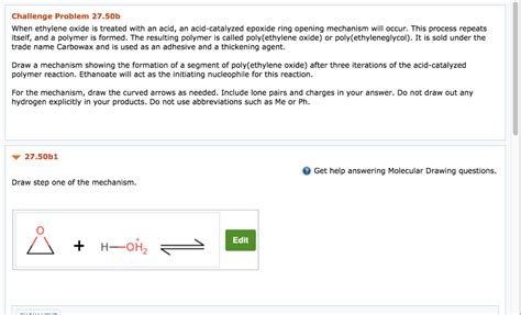 Solved Challenge Problem 27 50b When Ethylene Oxide Is Chegg