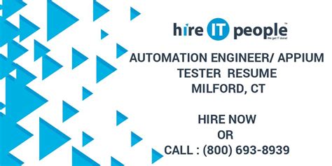 automation engineer appium tester resume milford ct hire it people