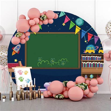 Lovely And Round Class Welcome Back To School Backdrop Lofaris