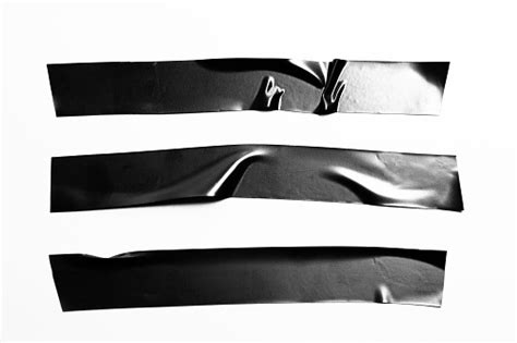 흰색 바탕에 검은 테이프 설정 합니다 찢어진된 수평 및 다른 크기 검은 스티커 테이프 접착제 조각 접착 테이프에 대한 스톡 사진 및 기타 이미지 Istock