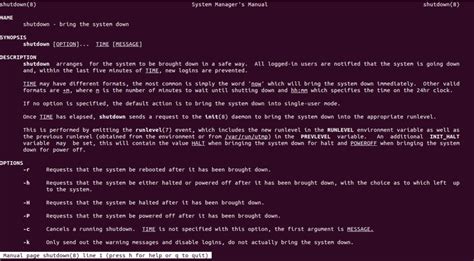 Linux Shutdown Command Along With Reboots Schedules