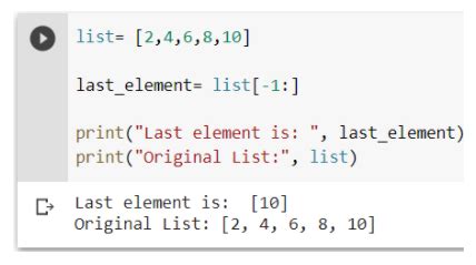 How To Get The Last Element Of A List In Python Part I I Tutorials