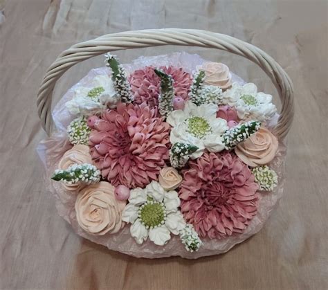 Зефирные цветы | Цветы, Корзина