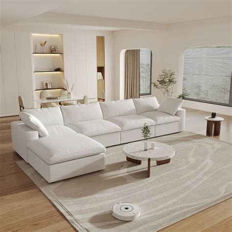 Cloud Modular Sectional Sofa With Storage Ottoman1606 Down Filled