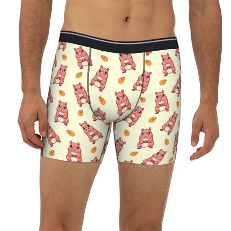 Mens Boxer Briefs Capybaras Easter Eggs Soft And Breathable Mens