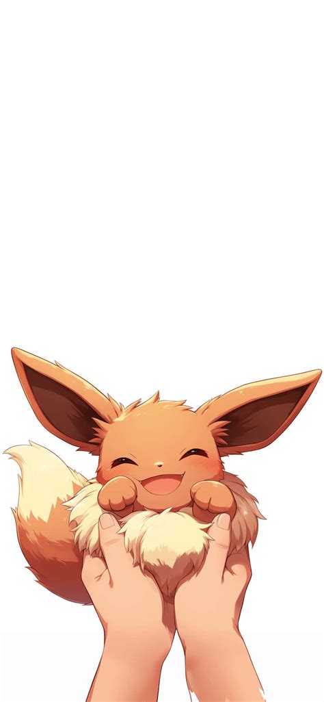 Download Adorable Eevee Heldin Hands Wallpaper | Wallpapers.com