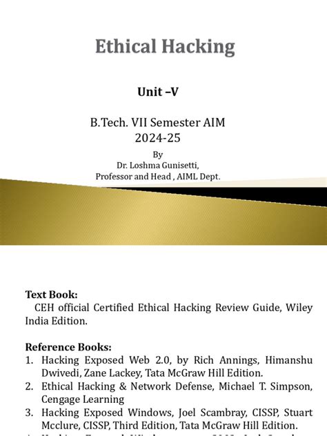 Ethical Hacking Unit V Pdf Denial Of Service Attack Transmission Control Protocol