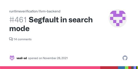 segfault in search mode · issue 461 · runtimeverification llvm backend