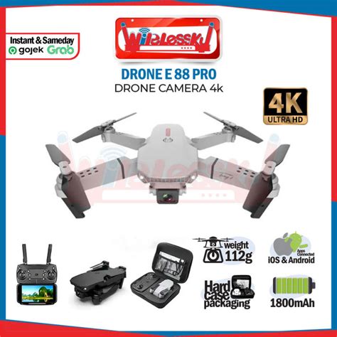 Drone E Pro K Kamera Ultra Hd Foldable Drone Lipat Single Camera Jernih Wirelessku