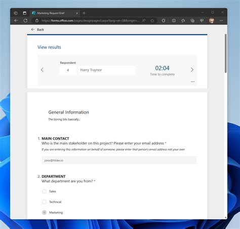 Linking Directly To A Microsoft Forms Response In The Results View