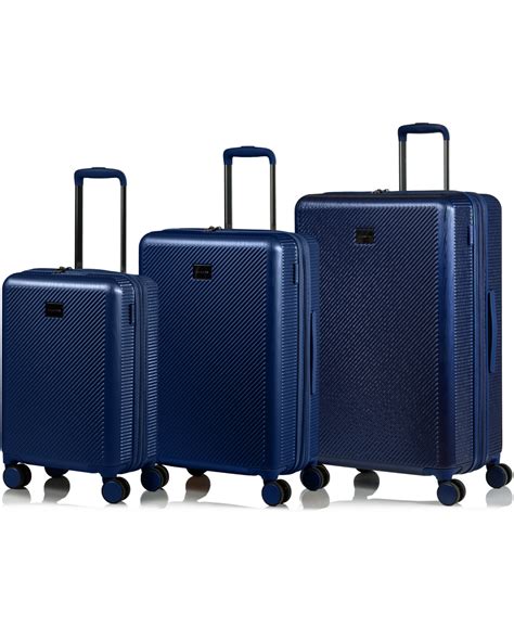 Champs 3 Piece Iconic Ii Hardside Luggage Set In Navy Modesens