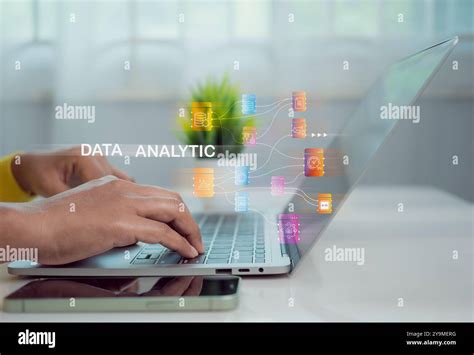 Business Woman Using Computer For Development And Analytics Data Technology Management System