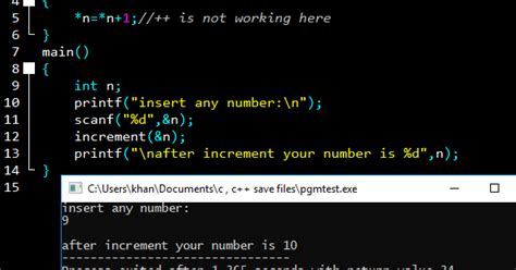 Increment Number Call By Reference