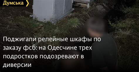 Поджигали релейные шкафы по заказу фсб на Одесчине трех подростков подозревают в диверсии