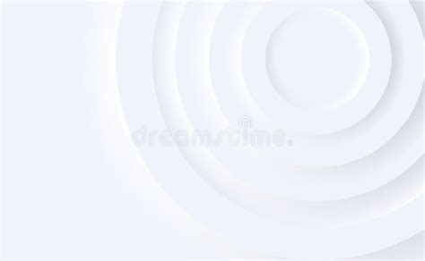 Abstract Background Neomorphism Style White Concentric Neumorphic Circles Stock Vector